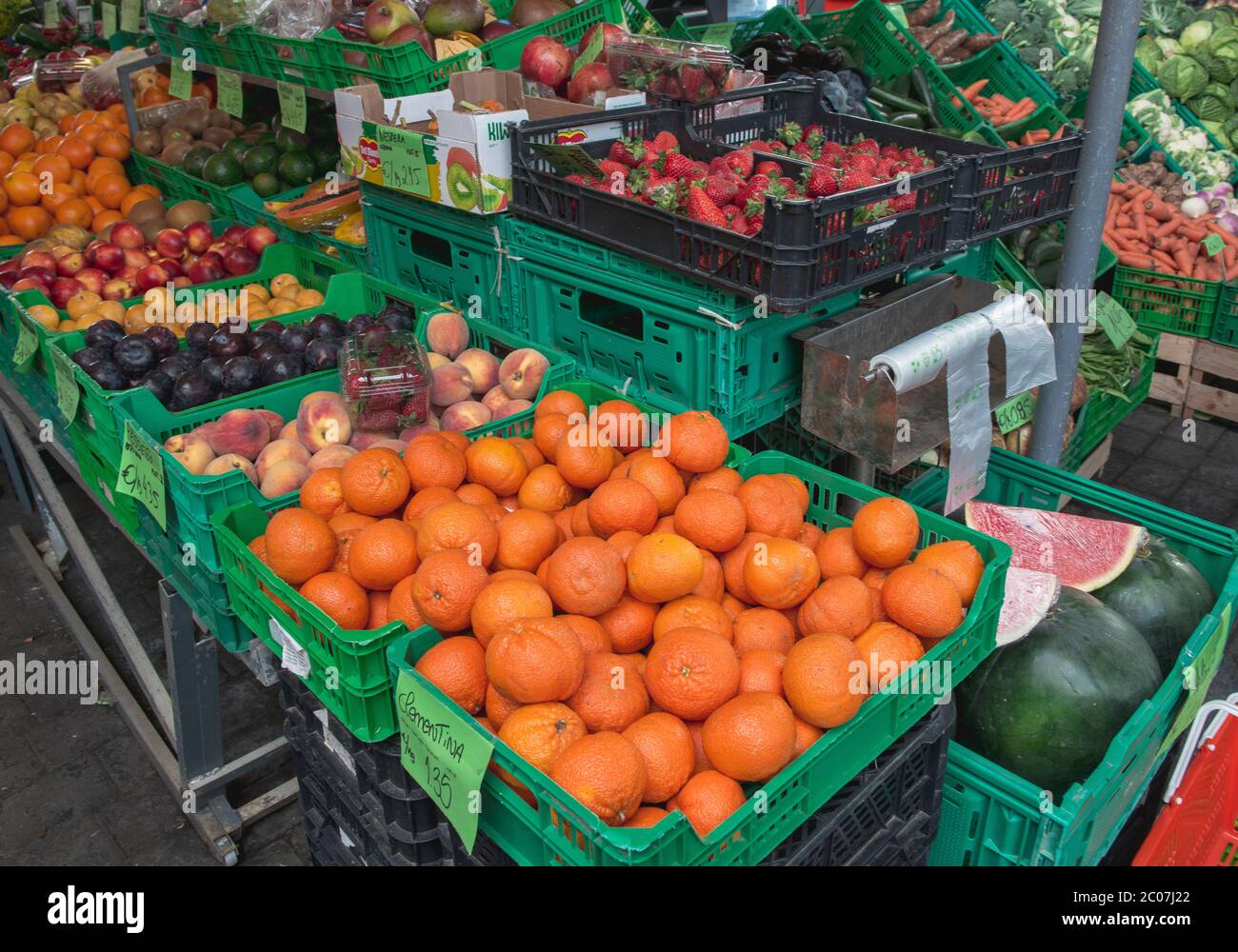 Fruits and Vegetables at the market in Ponta Delgada, Sao Miguel Island ...
