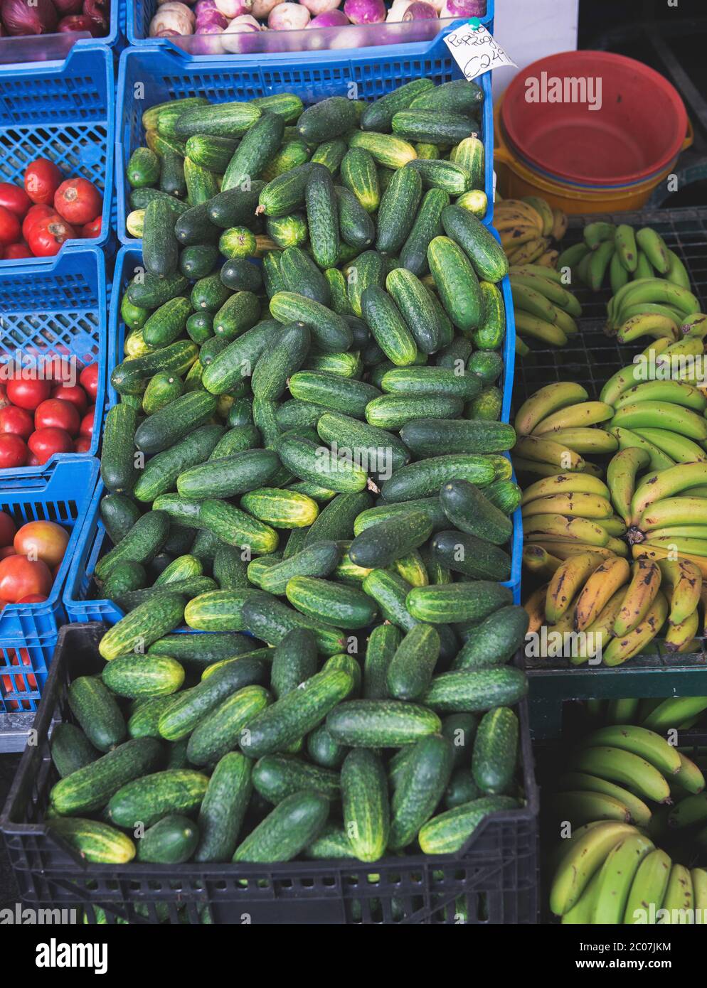 Fruits and Vegetables at the market in Ponta Delgada, Sao Miguel Island ...