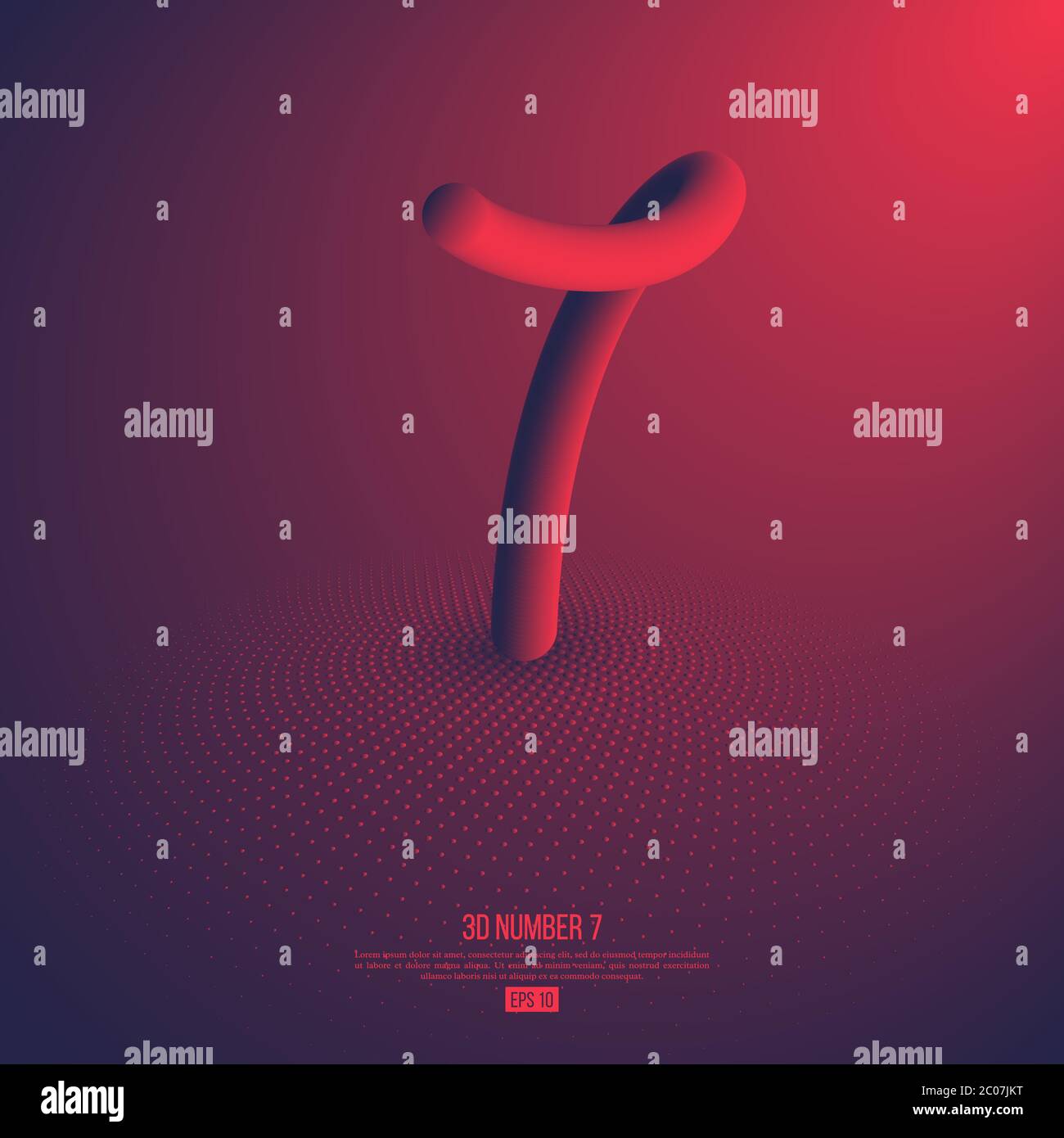 3d abstract hand drawn number 7 Stock Vector Image & Art - Alamy