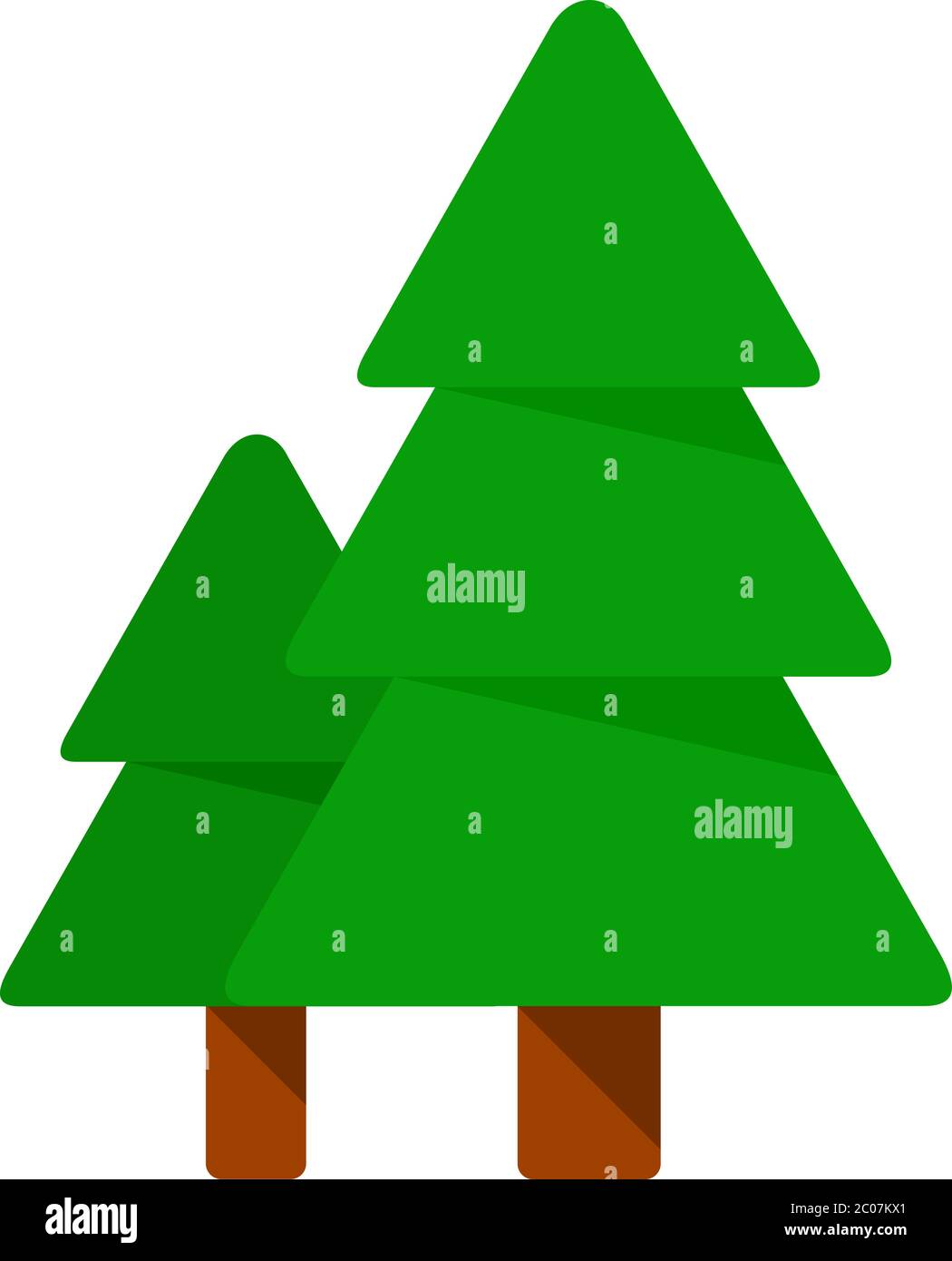 Two forest fir-trees vector flat isolated Stock Vector Image & Art - Alamy