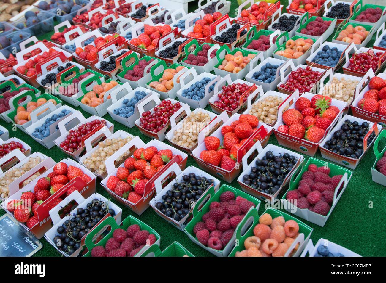 Close-up of fruits on market stall , Vaucluse, Provence, France Stock ...
