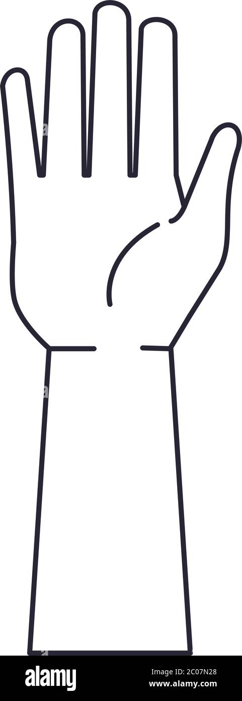 hand human stop signal icon vector illustration design Stock Vector ...