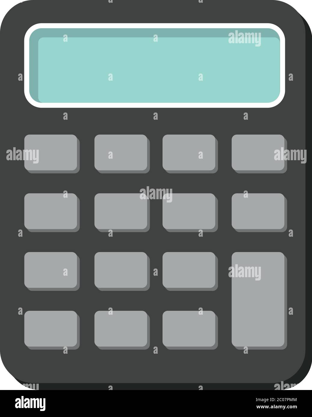 calculator vector icon with blue screen Stock Vector Image & Art - Alamy