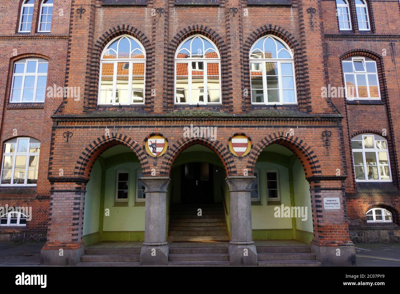 Johann-Wolfgang-von-Goethe Comprehensive School Wismar Stock Photo - Alamy