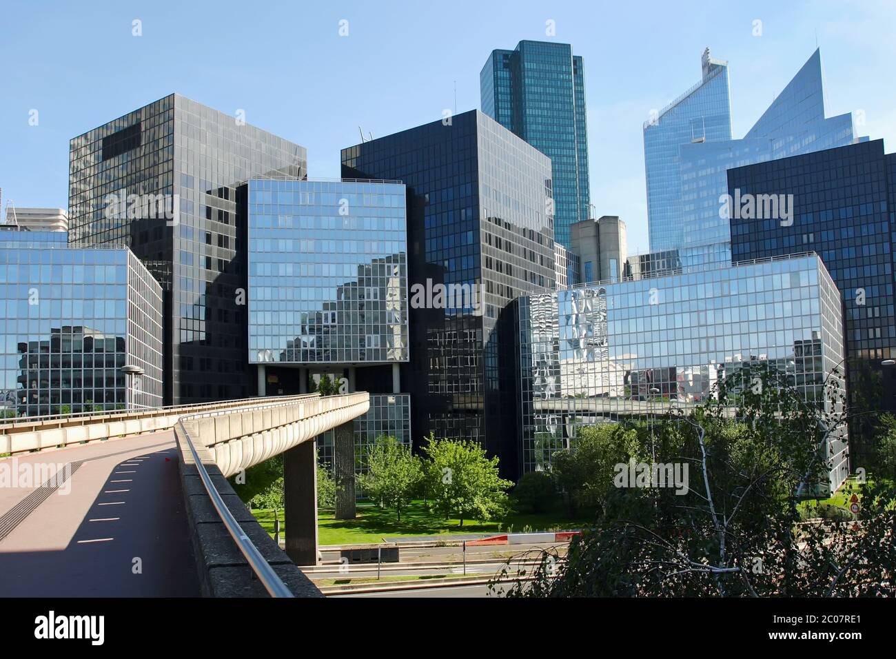 Street Through Business District Stock Photo - Alamy