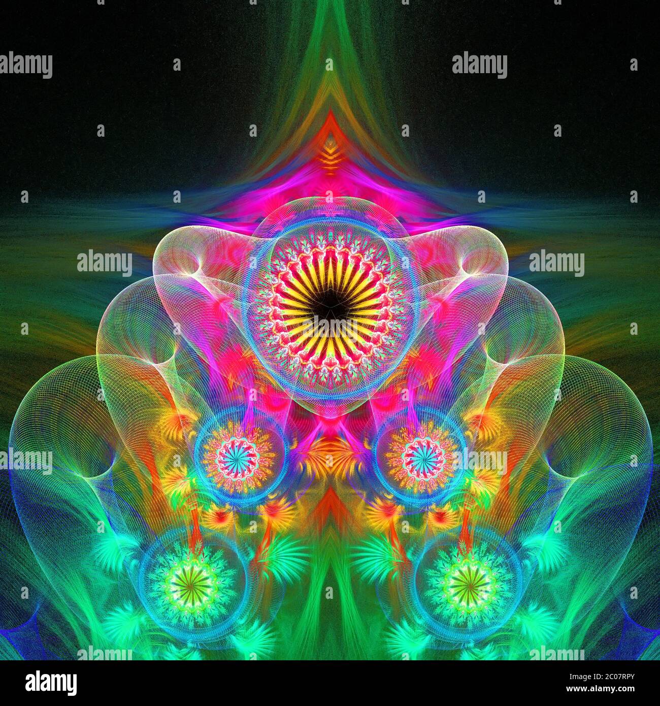 Multicolor grid fractal pattern. Computer generated graphics Stock ...