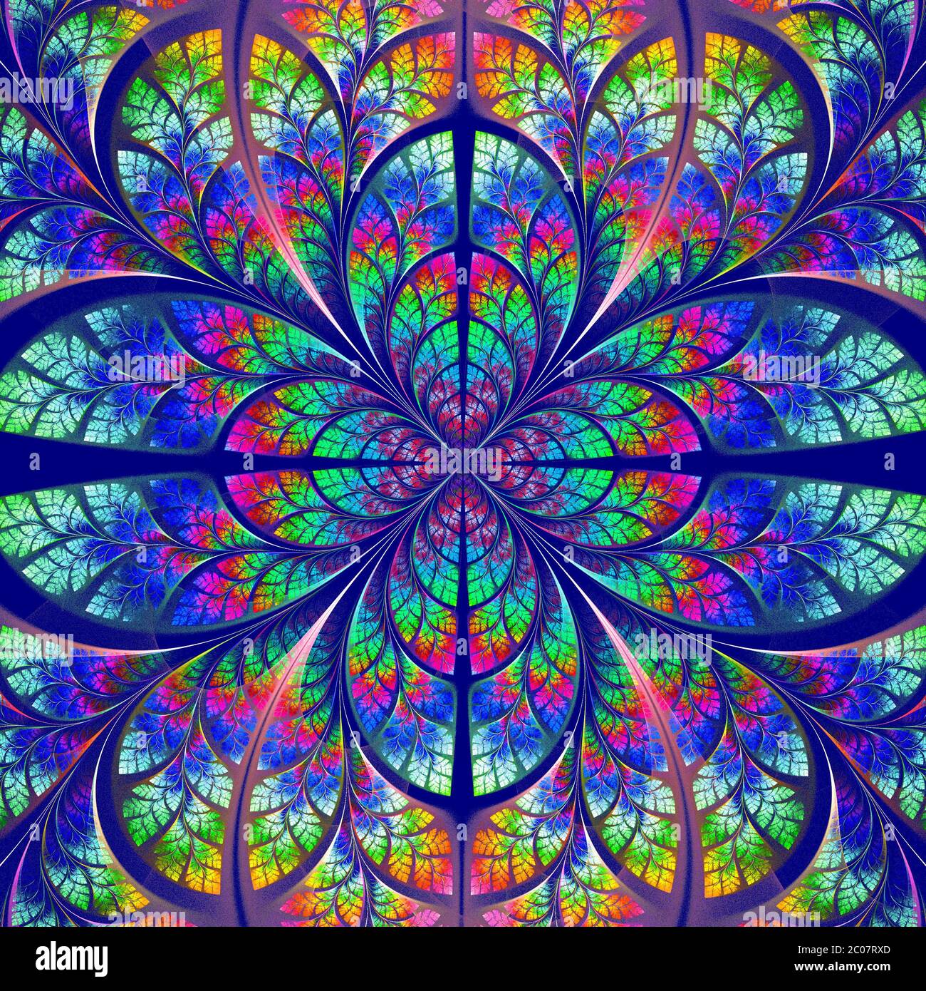 Rainbow fractal hi-res stock photography and images - Alamy