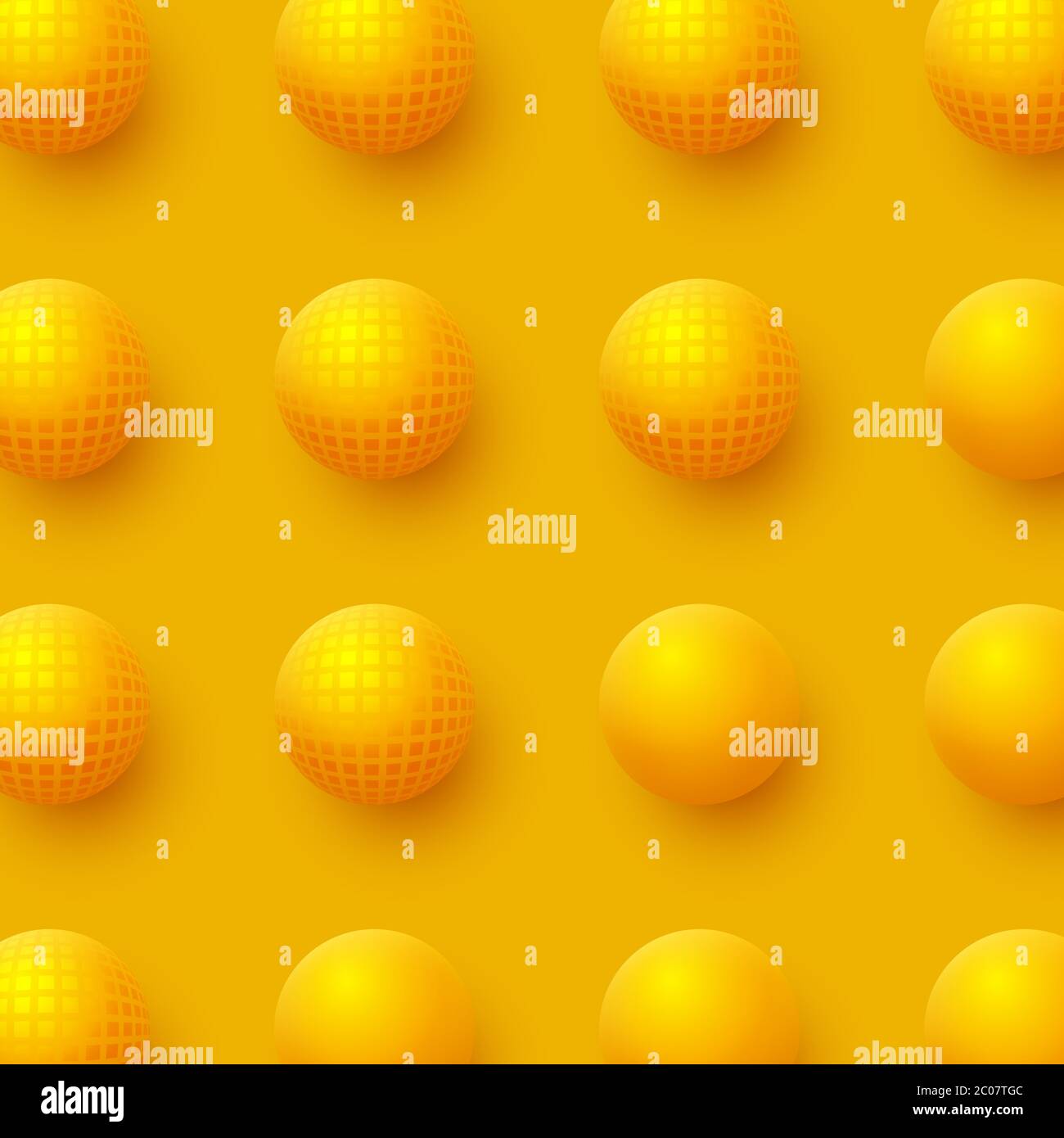 Abstract spheres background. 3d yellow balls Stock Vector Image & Art ...