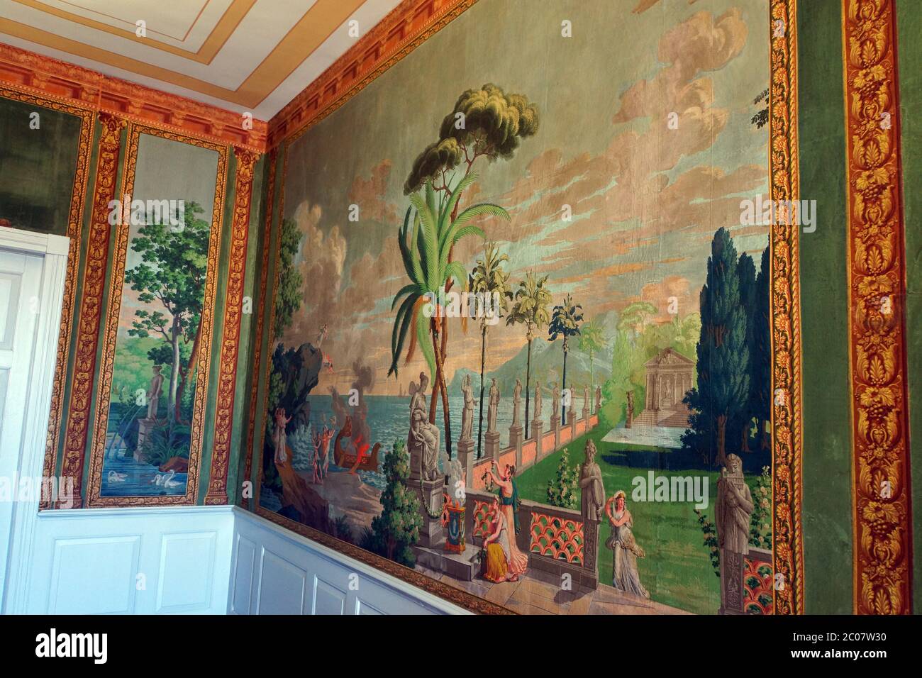 restored ceilings and walls in the World Heritage House Stock Photo - Alamy