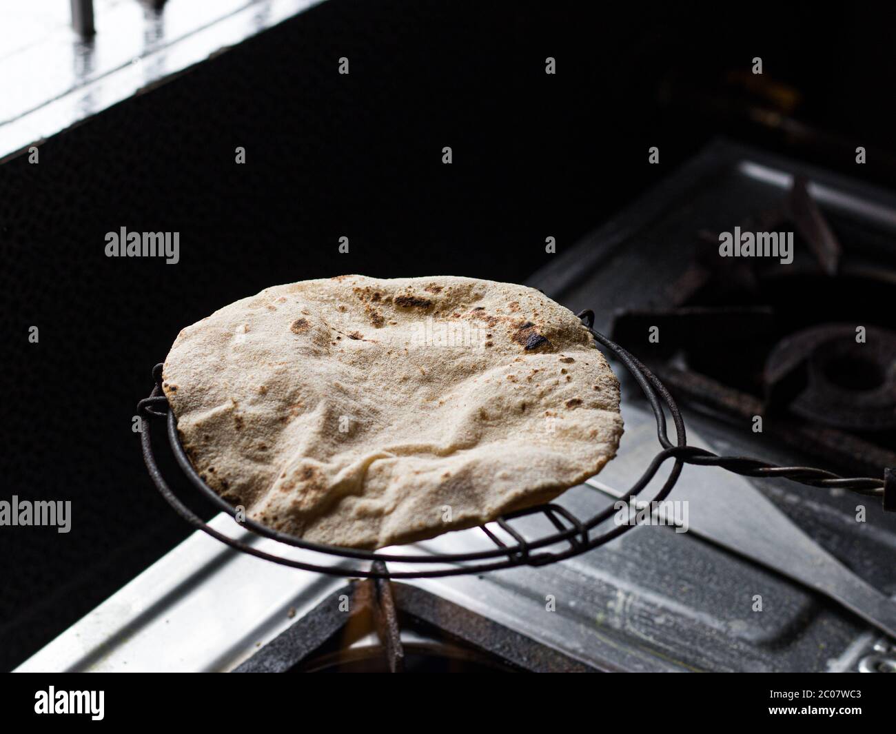 Traditional way of making indian Roti / Chapati / Tava Roti, in indian ...