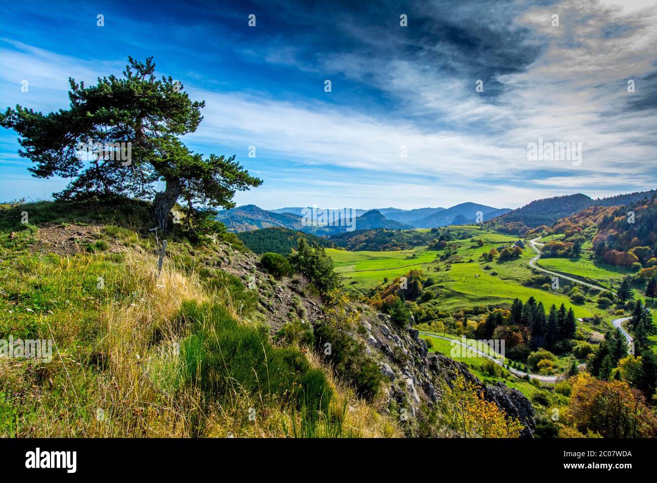 Massif of Mezenc, Ardeche, Auvergne-Rhone-Alpes, France Stock Photo - Alamy