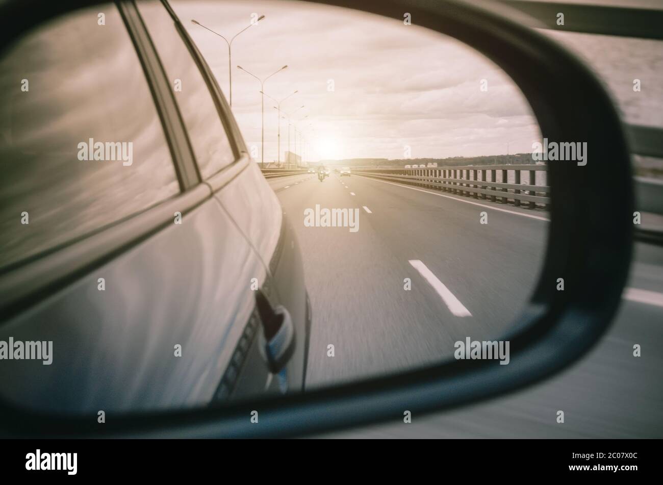 Car rear view road hi-res stock photography and images - Alamy