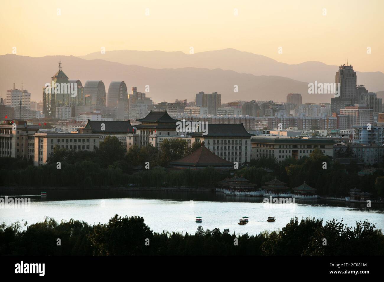 A view of Beijing from the Pavilion of Everlasting Spring at Jingshan ...