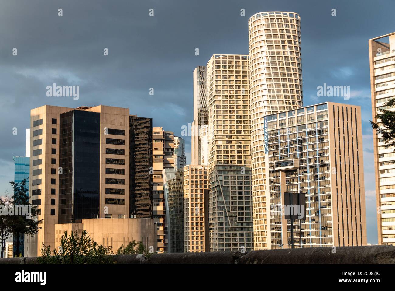 La Mexicana, Santa Fe, Mexico City: June 9, 2020. Office and apartment ...