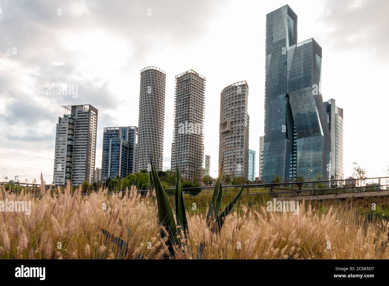 La Mexicana, Santa Fe, Mexico City: June 9, 2020. Office and apartment ...
