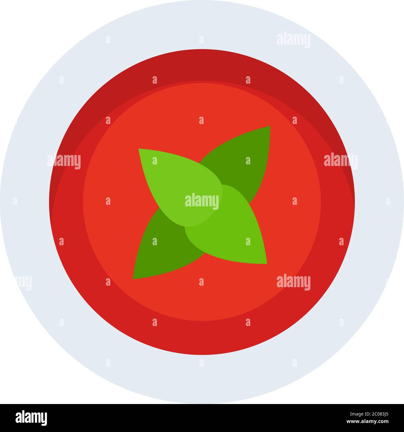 Tomato sauce with basil flat icon vector isolated Stock Vector Image & Art - Alamy