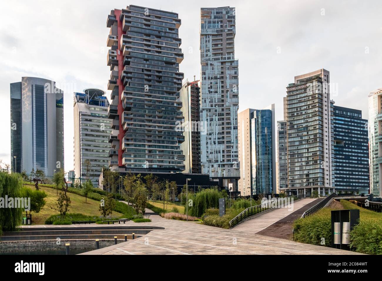 La Mexicana, Santa Fe, Mexico City: June 9, 2020. Office and apartment ...