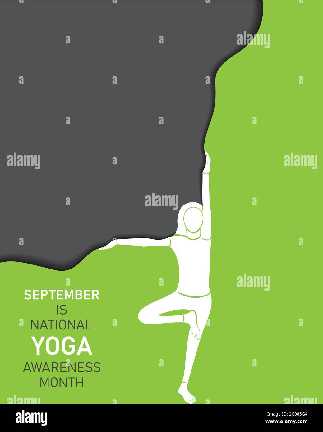 Vector illustration of National Yoga Awareness month observed in ...