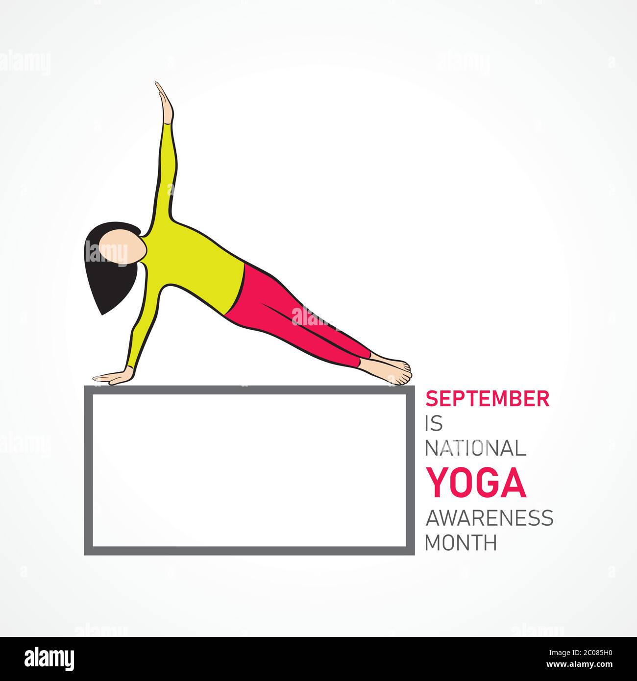 Vector illustration of National Yoga Awareness month observed in ...
