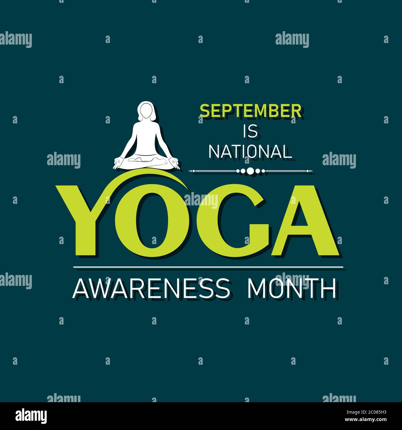 Vector illustration of National Yoga Awareness month observed in ...