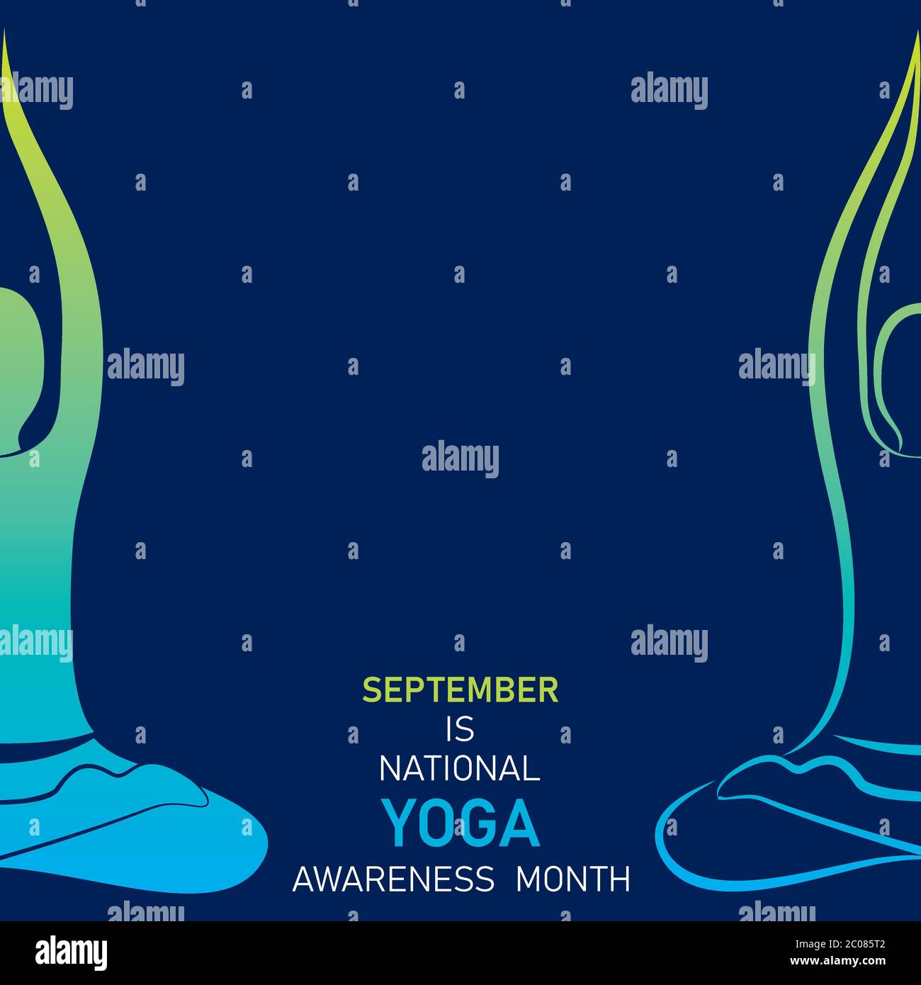 Vector illustration of National Yoga Awareness month observed in ...