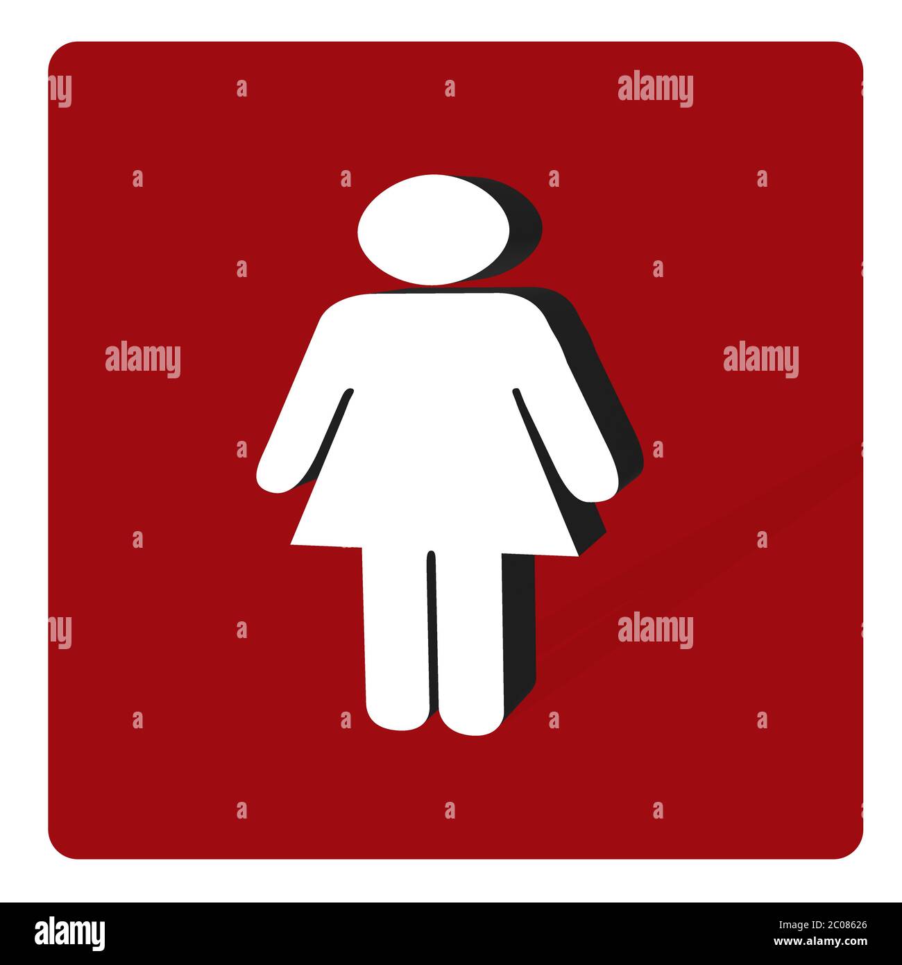 woman toilet sign 3d Stock Photo - Alamy