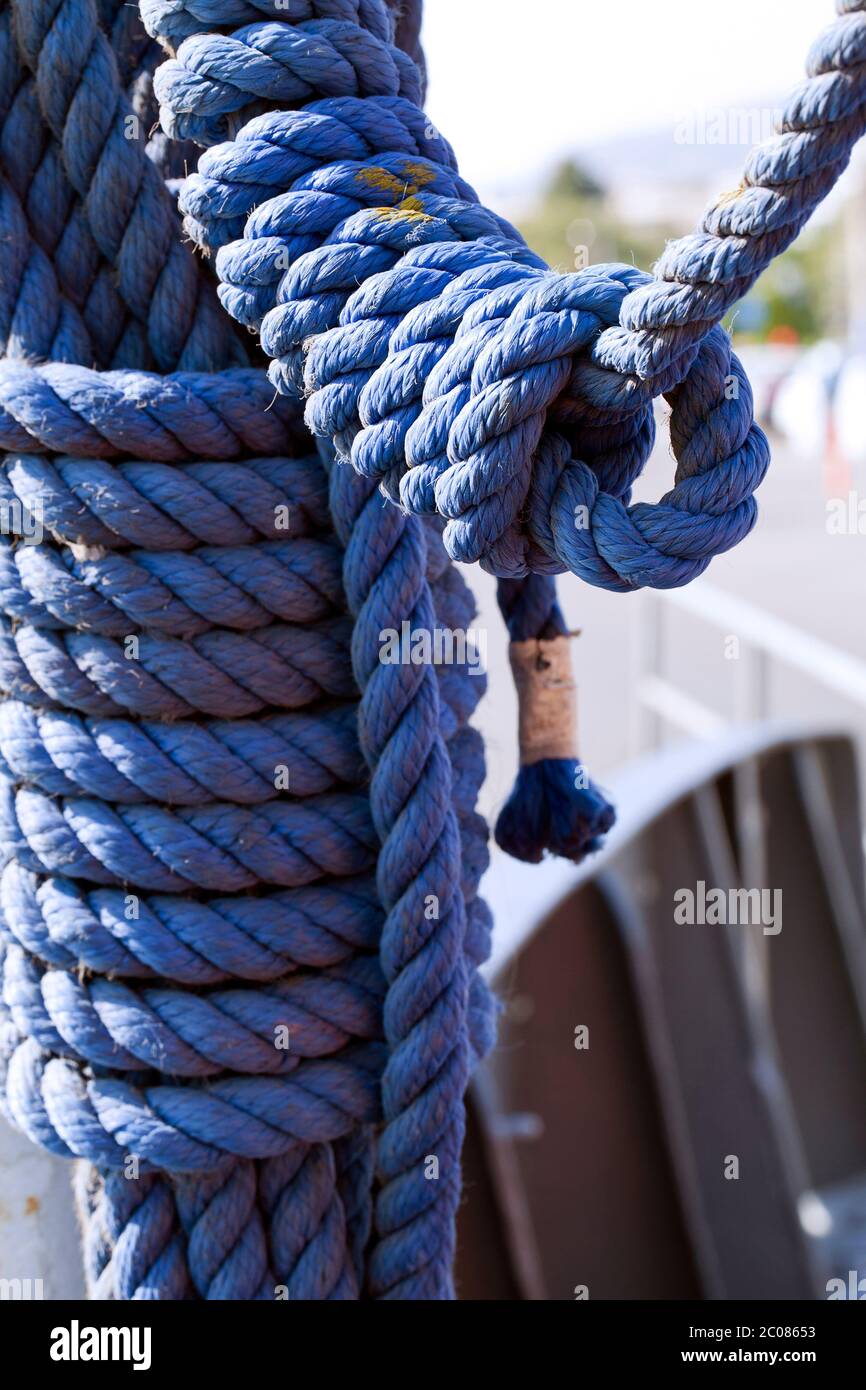 Rope High macro Details of a Sea Boat Photo Stock Photo - Alamy