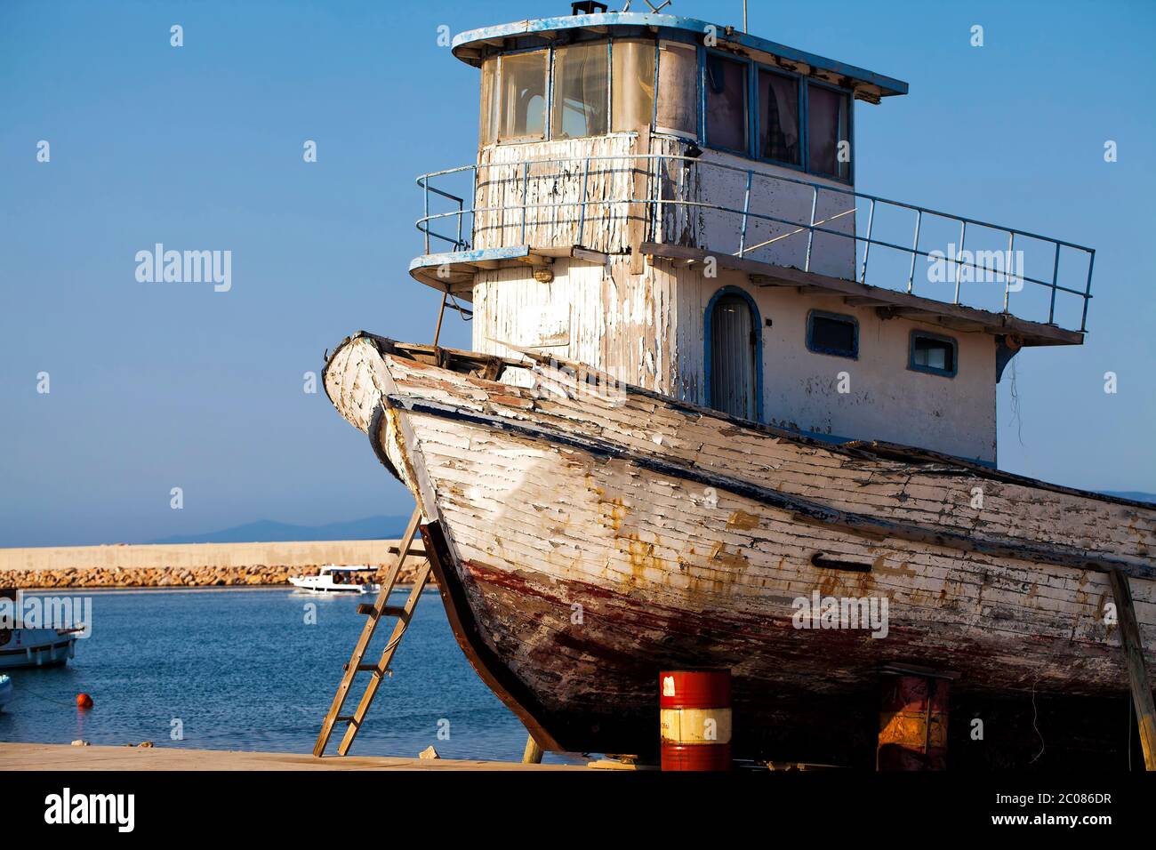 High Detailed Fishing Boat and the Sea Concept Photo Stock Photo - Alamy