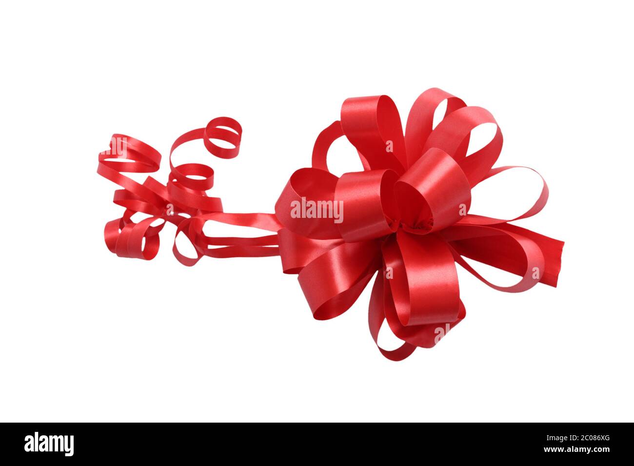 Shiny Red Bow isolated on white background Stock Photo - Alamy