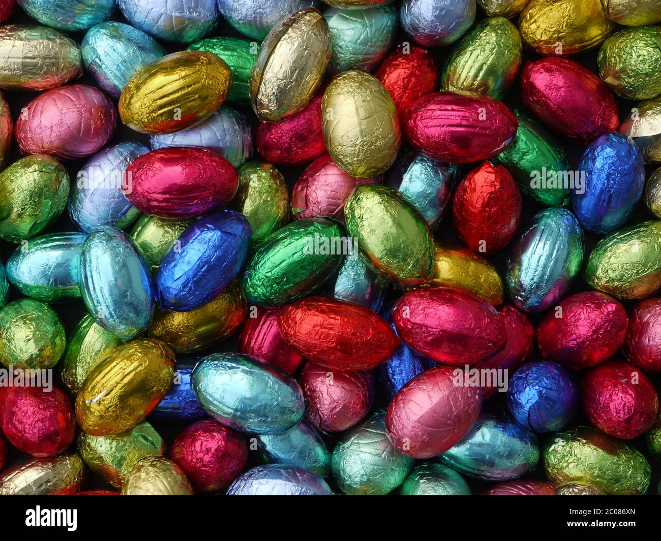 colorfull chocolate in tinfoil Stock Photo - Alamy