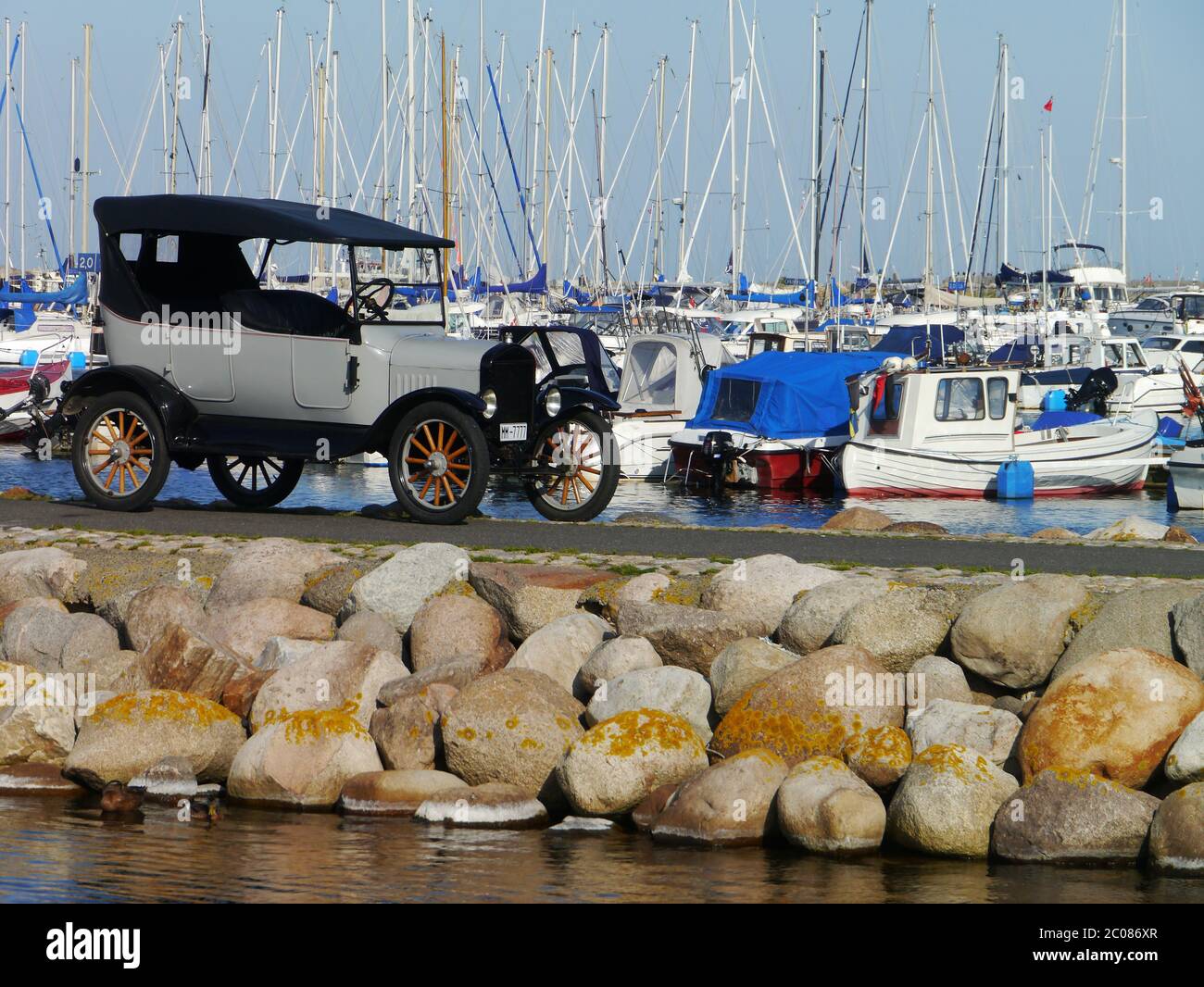 Oldtimer in a marina Stock Photo - Alamy