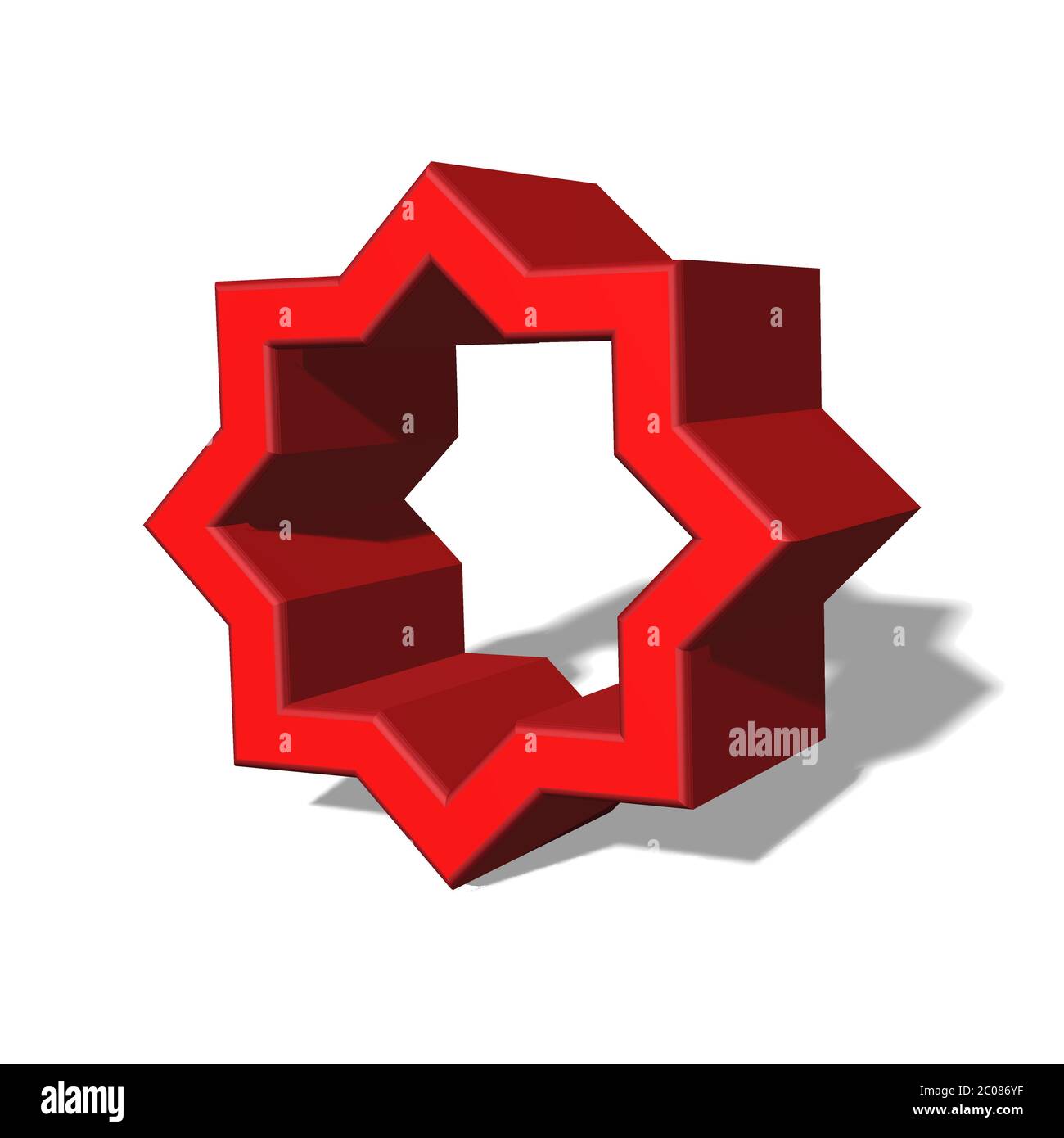 Red star 3d shape hi-res stock photography and images - Alamy