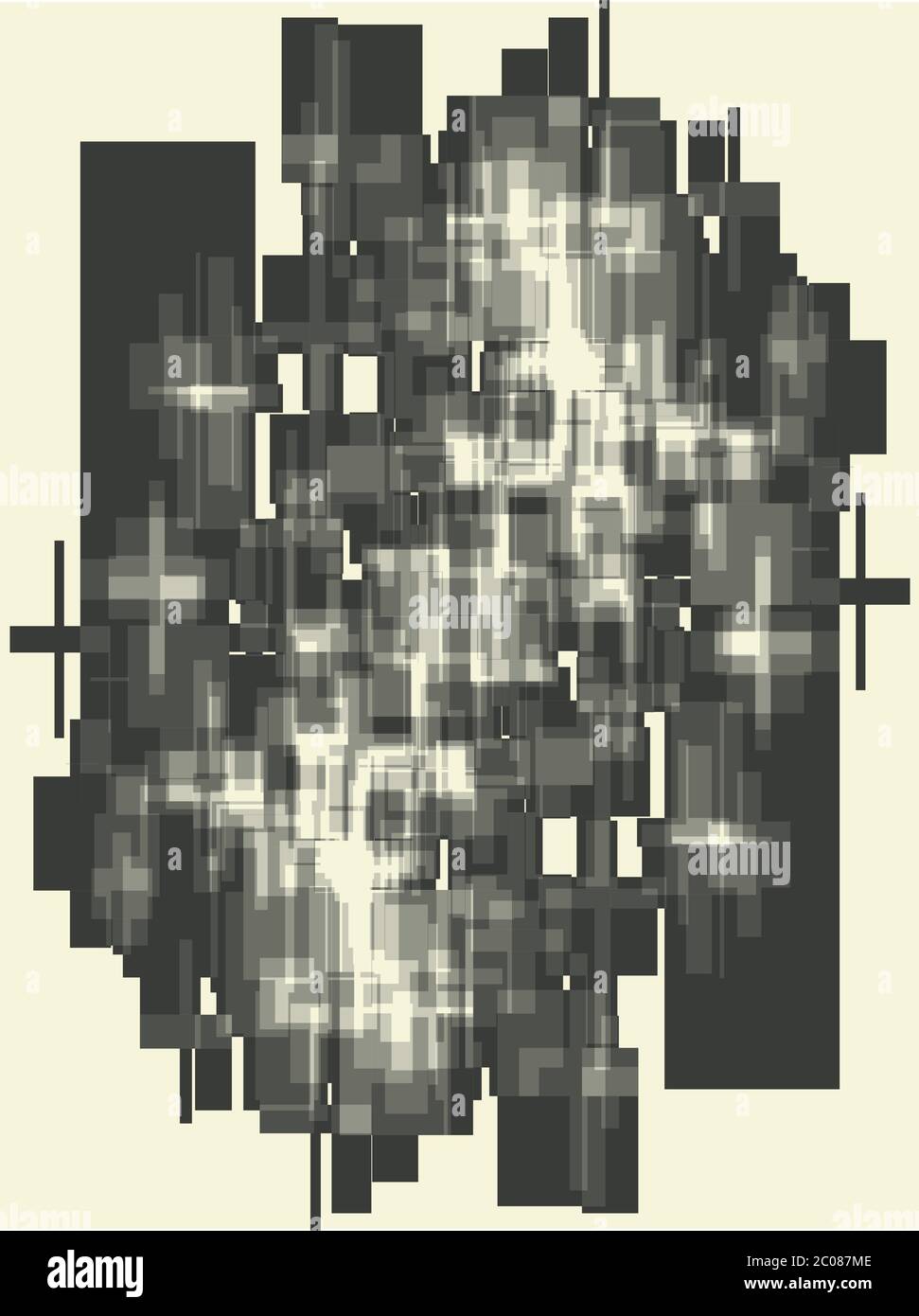 Abstract vector background. Monochrome geometric composition of regular ...