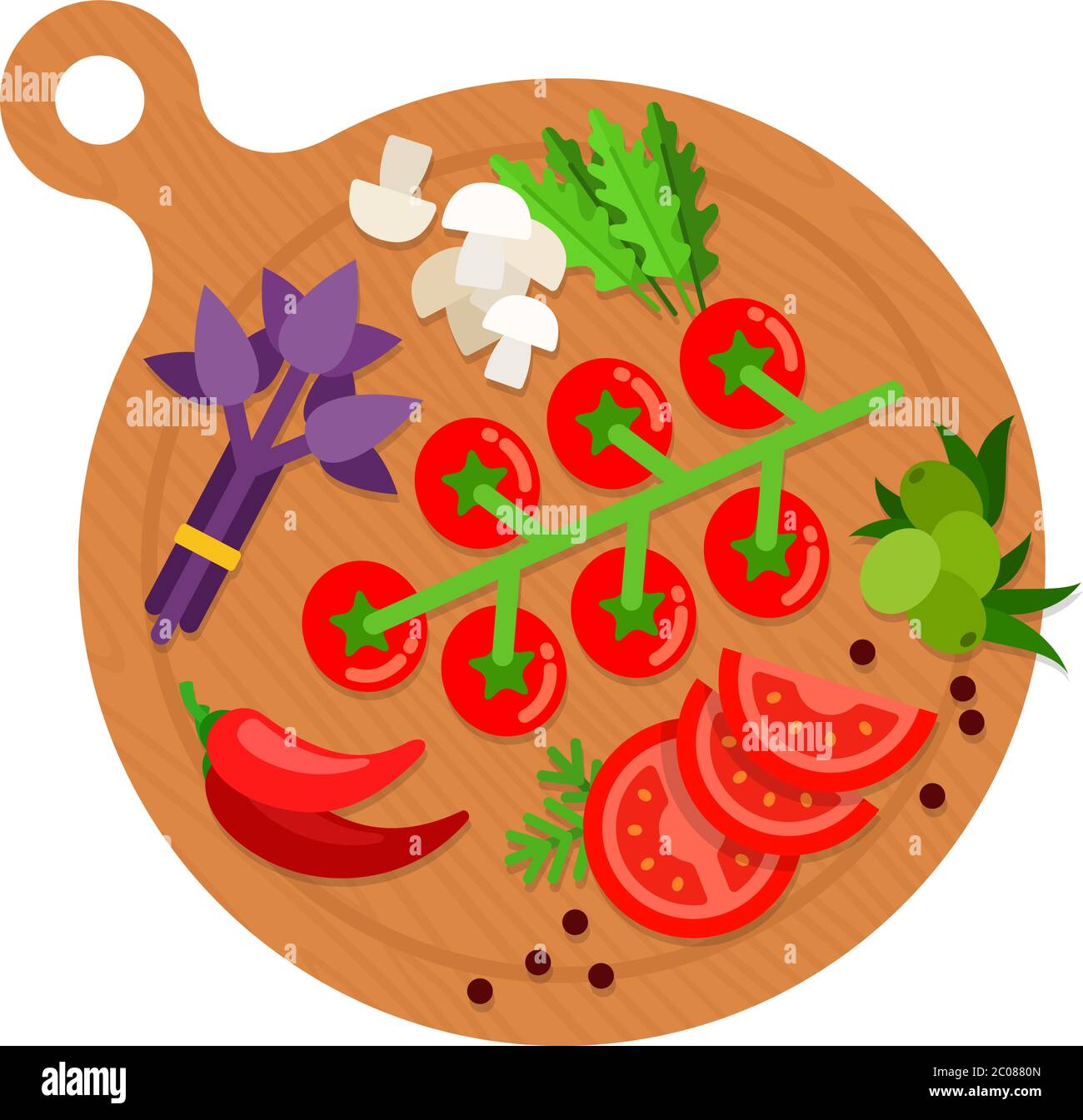 Sliced vegetables assorted Stock Vector Images - Alamy