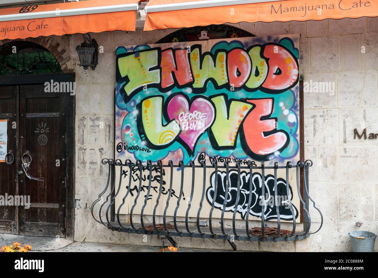 New York, NY - June 11, 2020: Local graffiti artists painted murals on ...