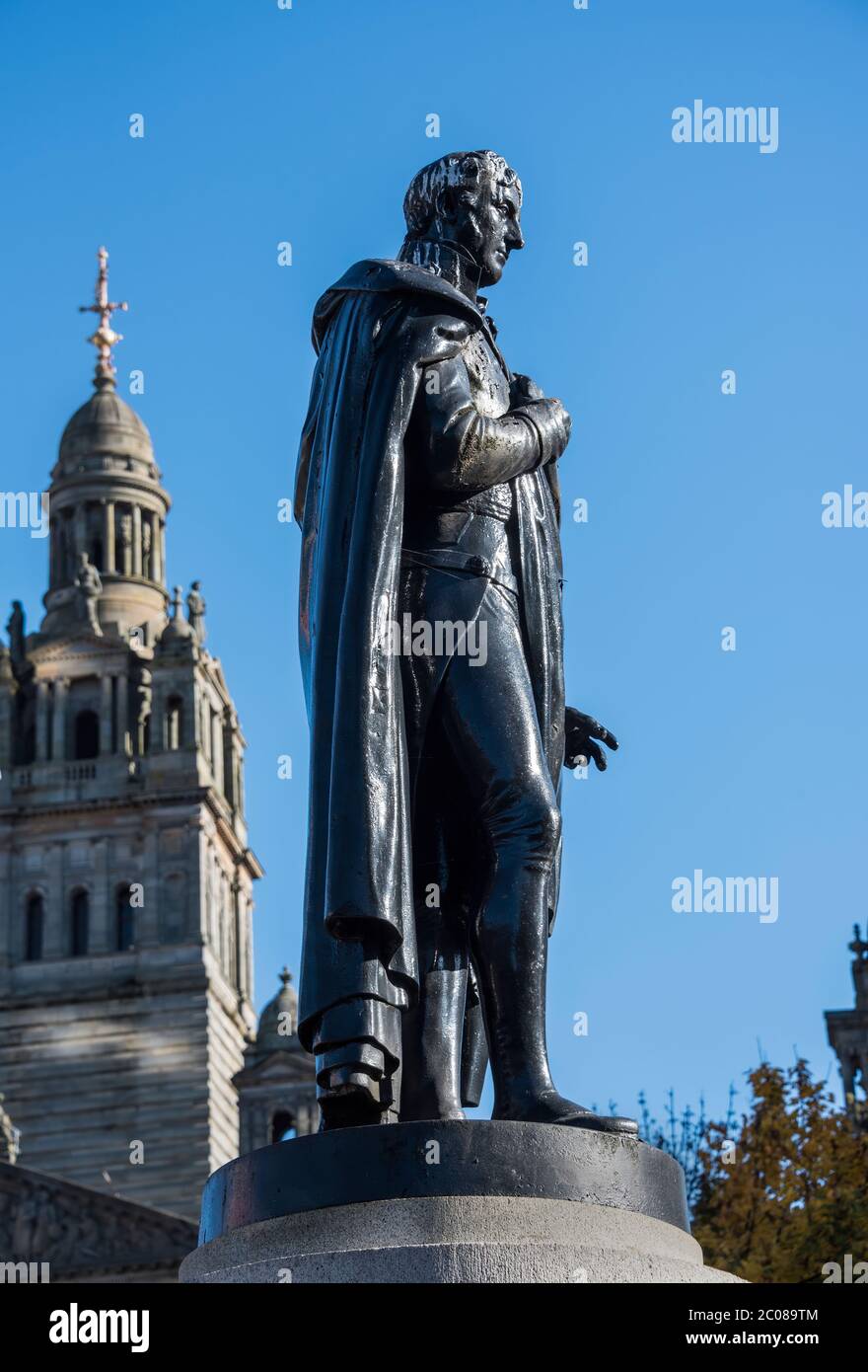 Statue of Sir John Moore in George Square, Glasgow, Scotland Stock ...