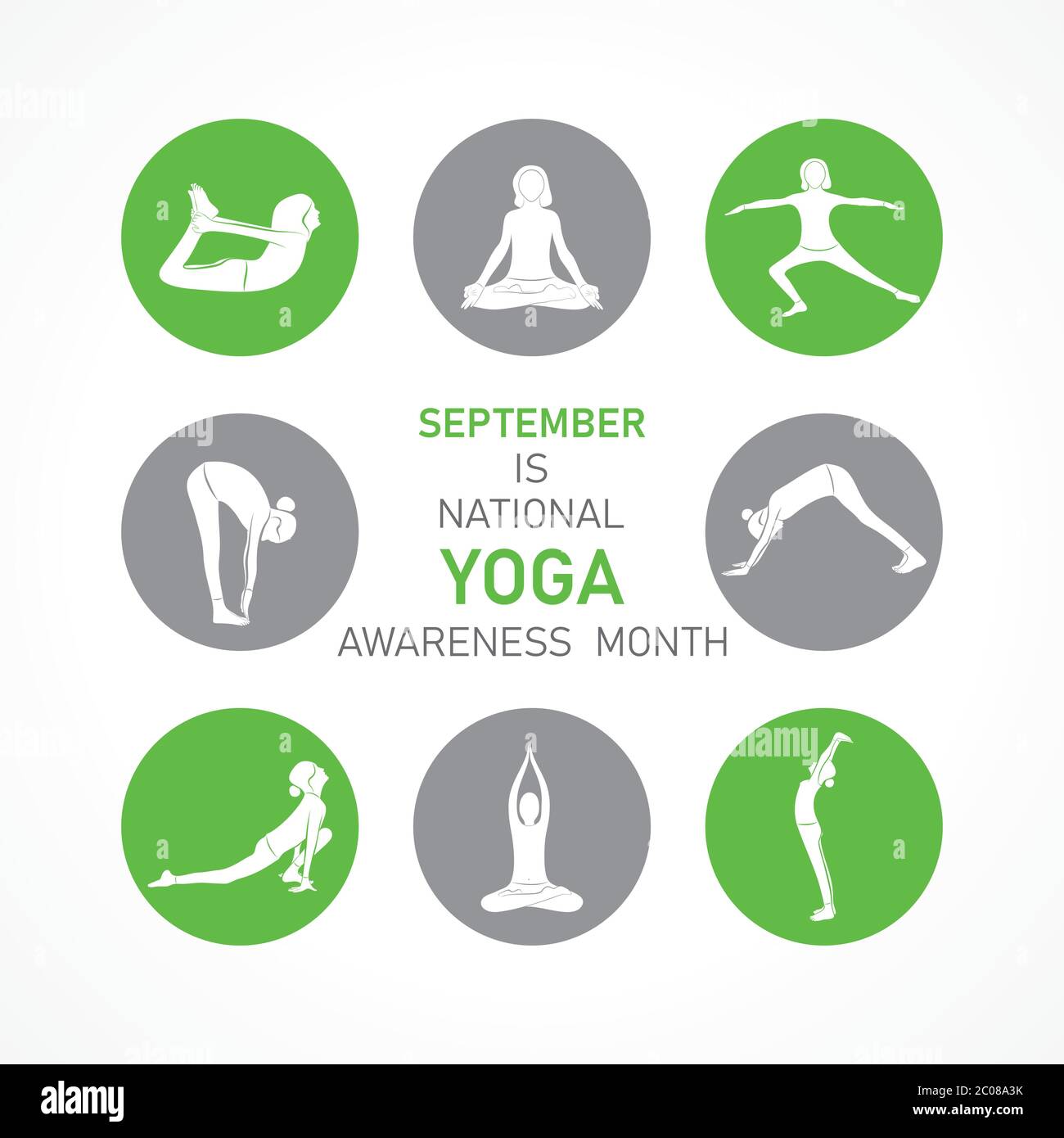 Vector illustration of National Yoga Awareness month observed in ...