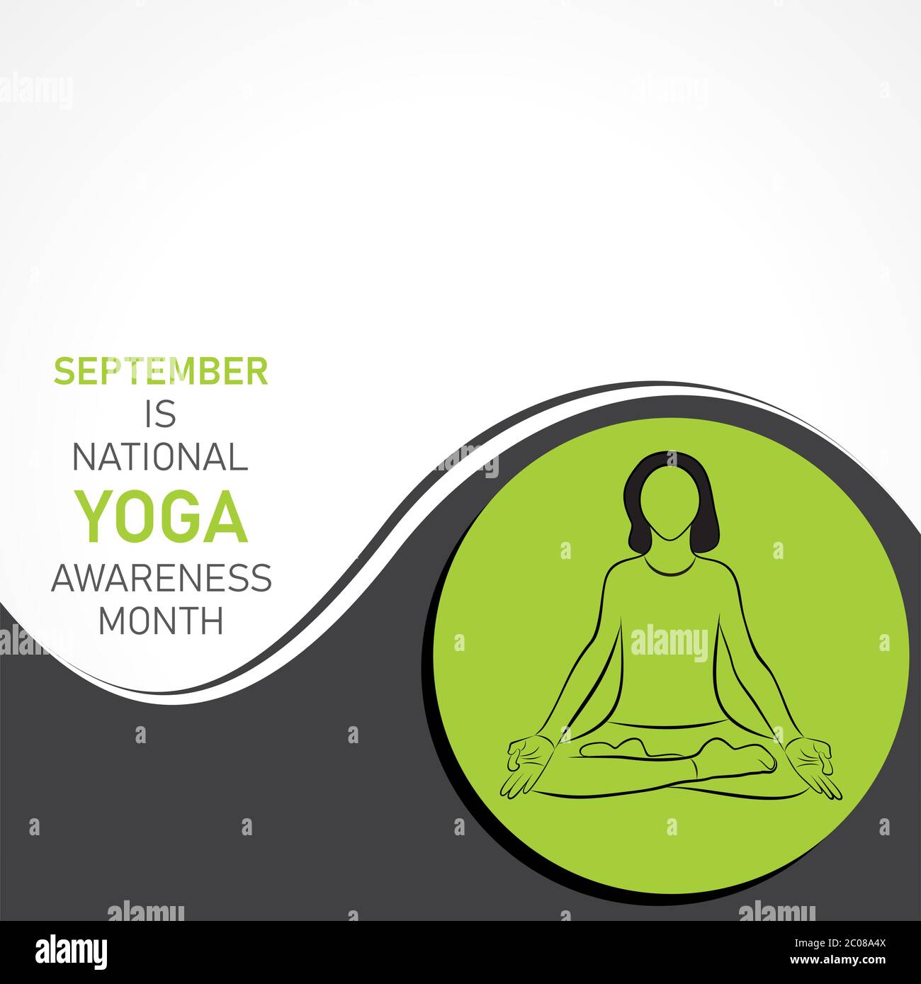 Vector illustration of National Yoga Awareness month observed in ...