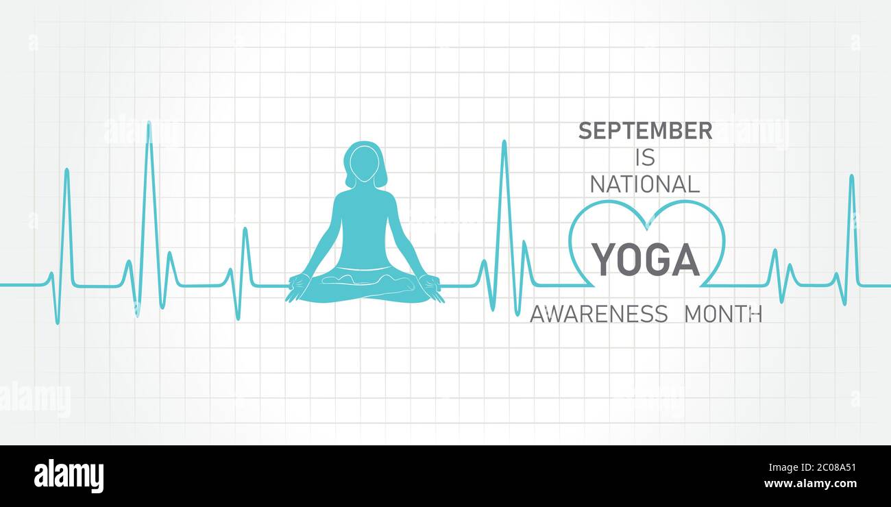 Vector illustration of National Yoga Awareness month observed in ...