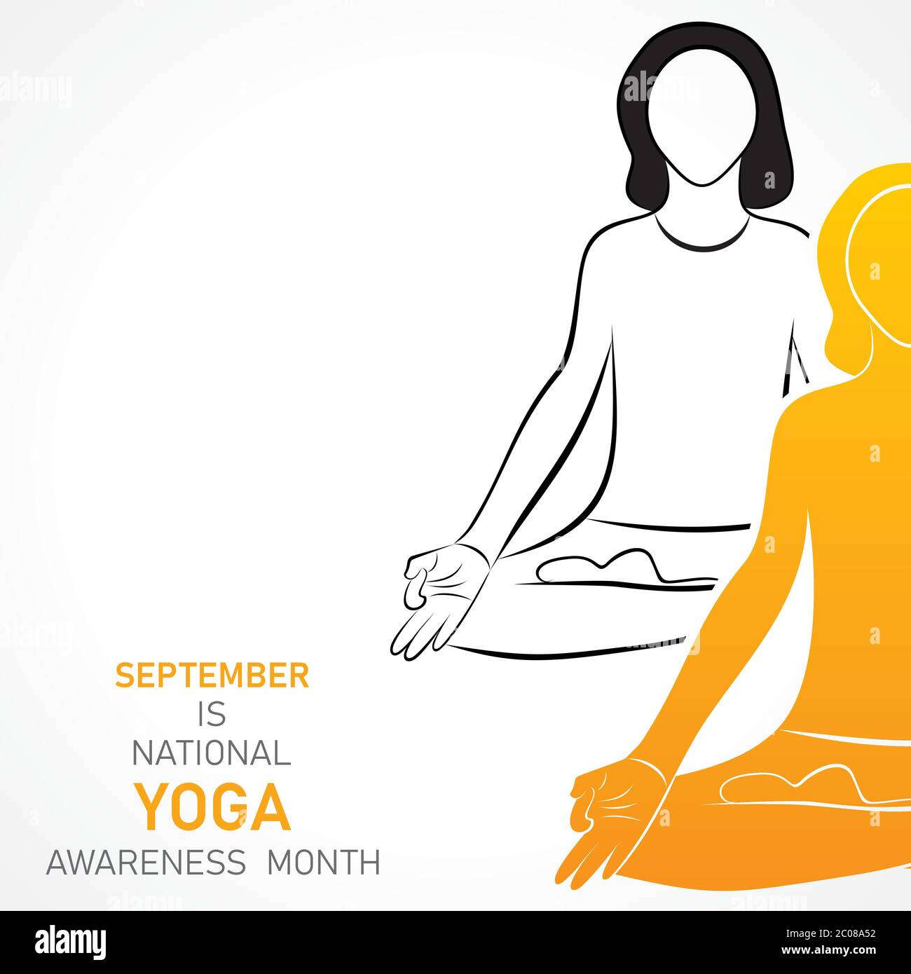 Vector illustration of National Yoga Awareness month observed in ...