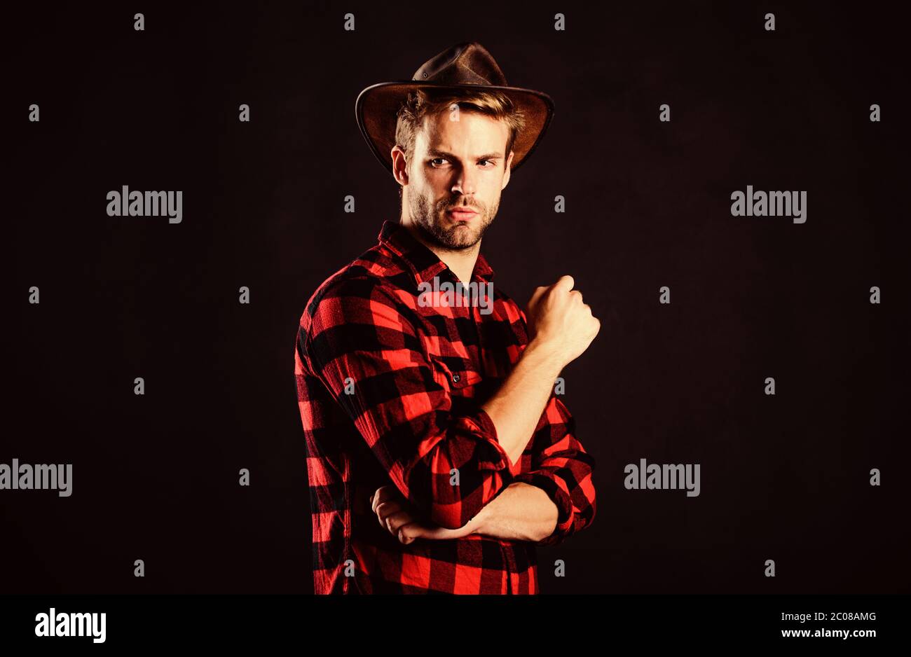 Hand Some Cowboy Country Two Toned Country Cowboy Rough Rugged And