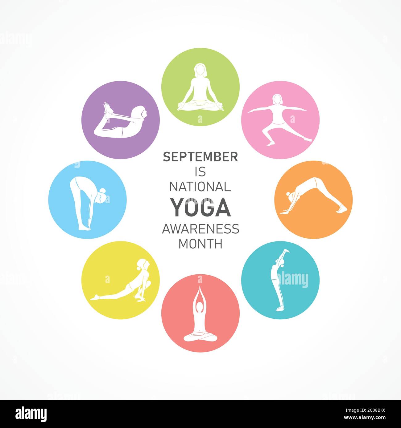 Vector illustration of National Yoga Awareness month observed in ...