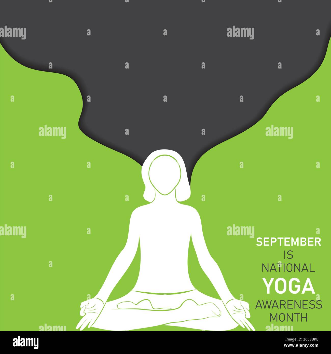 Vector illustration of National Yoga Awareness month observed in ...