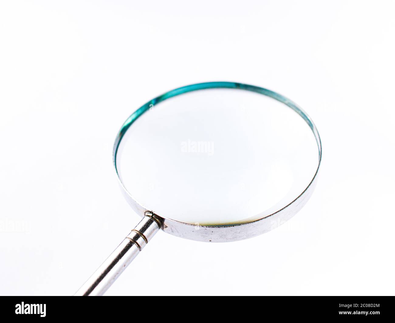 Magnifying class isolated stock image Stock Photo - Alamy