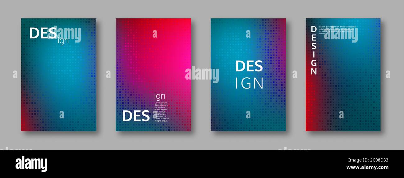Set of abstract bright colors minimal cover design Stock Vector Image ...