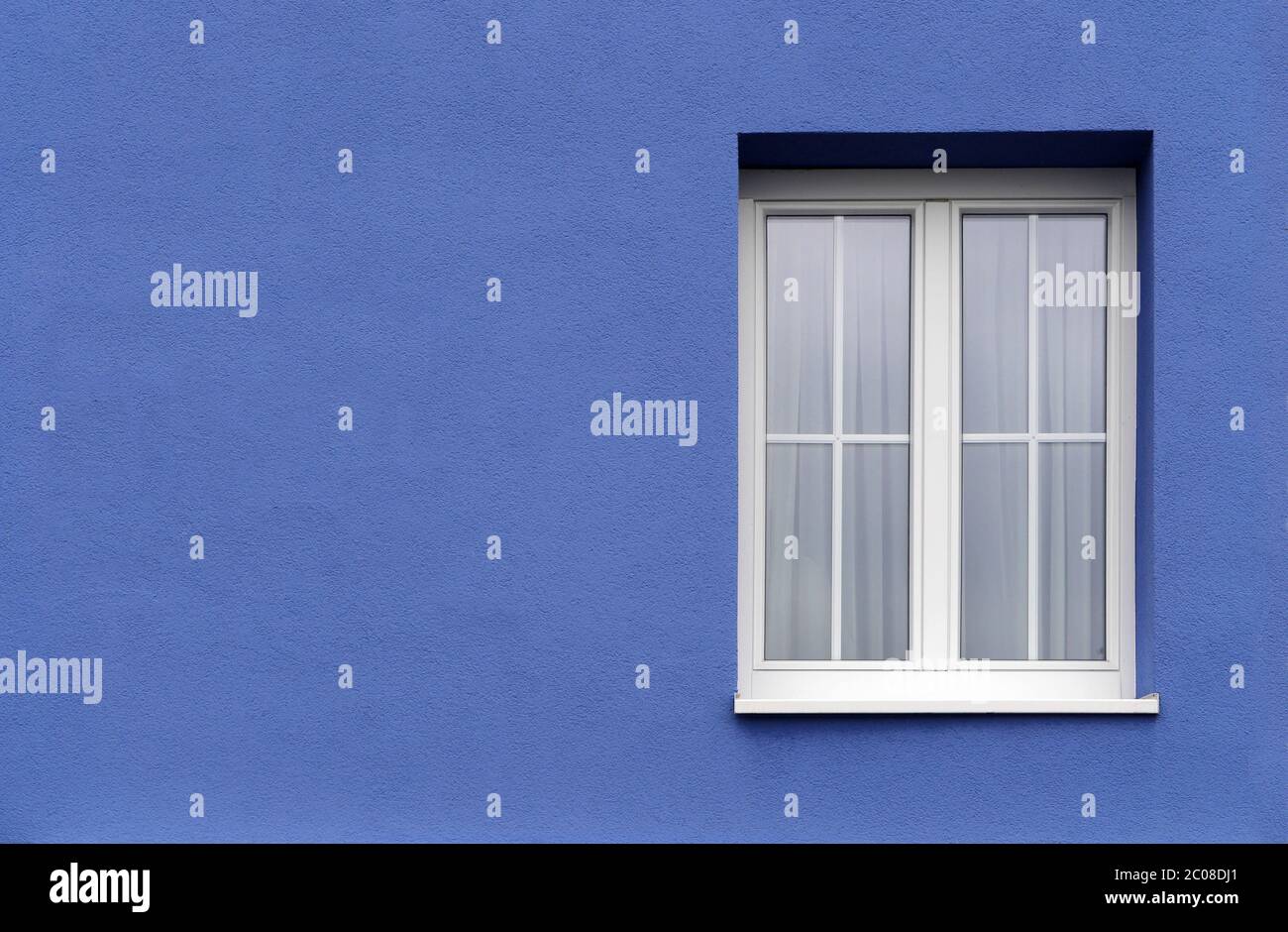 modern window in blue facade Stock Photo - Alamy