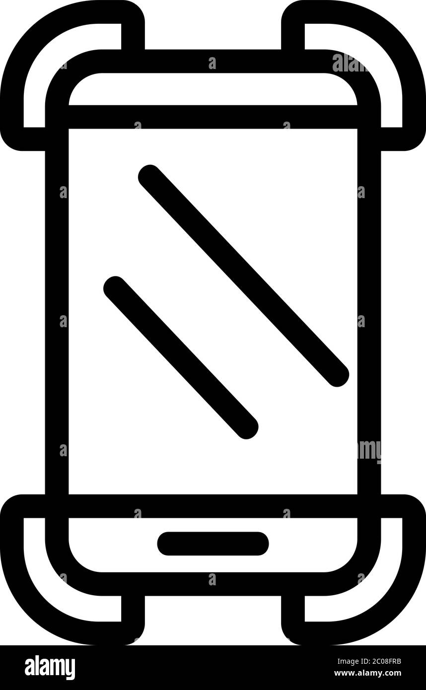 phone case for digital gadget icon vector outline illustration Stock ...