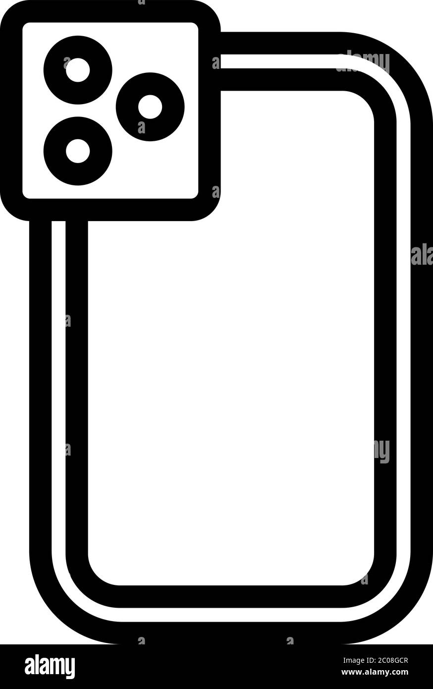 silicon phone case icon vector outline illustration Stock Vector Image ...