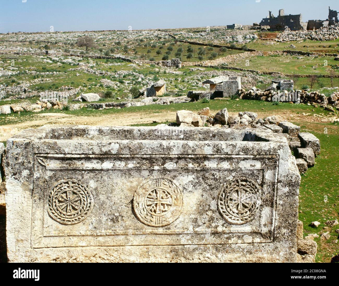 Syria. Dead Cities. Serjilla. Ancient city founded ca. 473 AD and ...