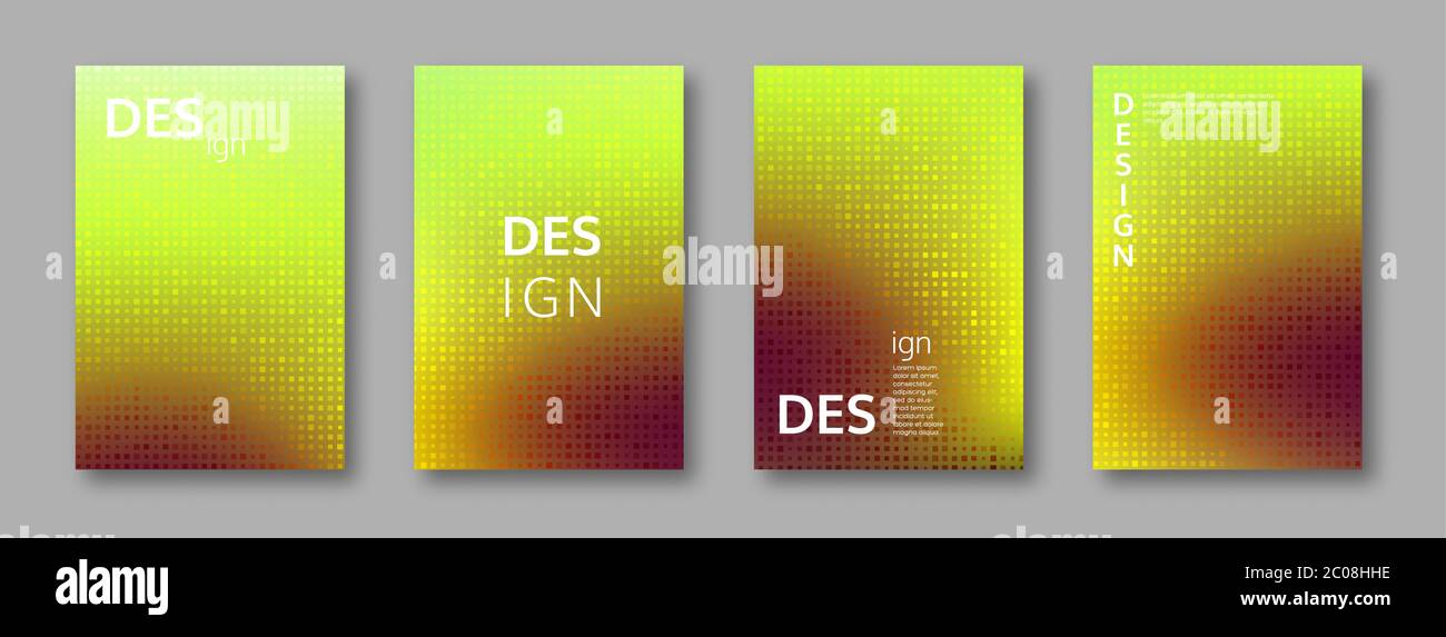Set of abstract bright colors minimal cover design Stock Vector Image ...